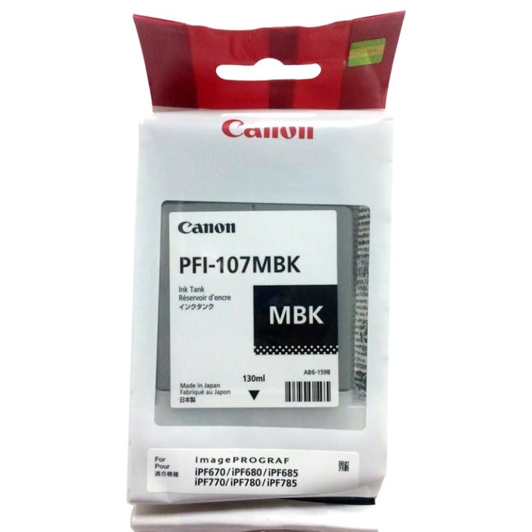 Cartouche d'encre Canon PFI-107MBK noir mat - 130 ml